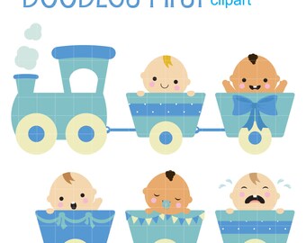 Baby train clipart | Etsy