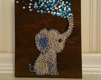 Elephant string art | Etsy
