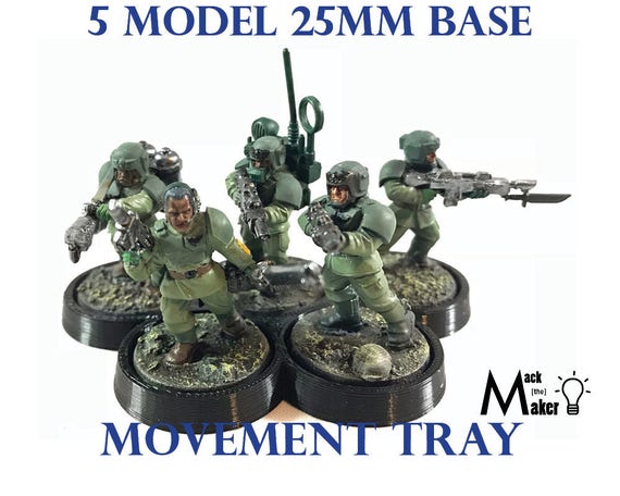 25mm Base Movement Tray 28mm miniatures Warhammer 40K