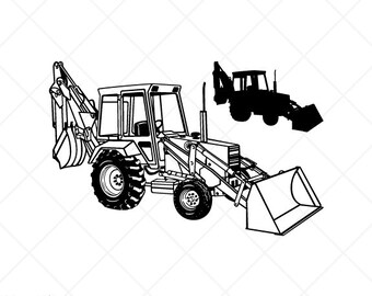 Backhoe clip art | Etsy