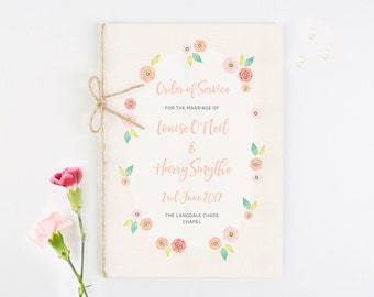 Order of service | Etsy