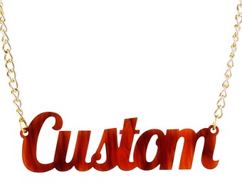 Custom word necklace | Etsy