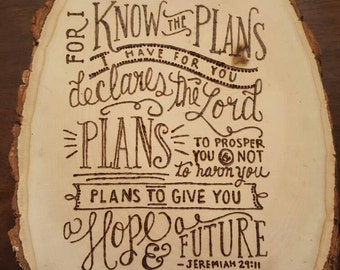 Bible verse wood burning | Etsy