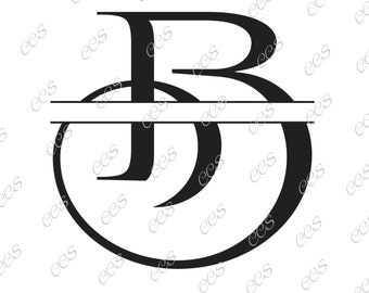 Split letter b svg | Etsy