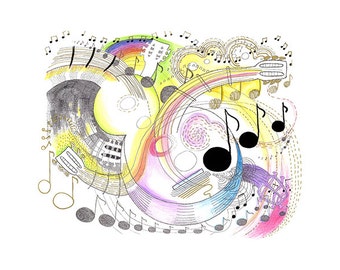 Music art print 10x16 Magic Flute: Children's book