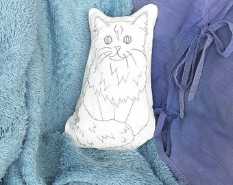 Cat line drawing | Etsy