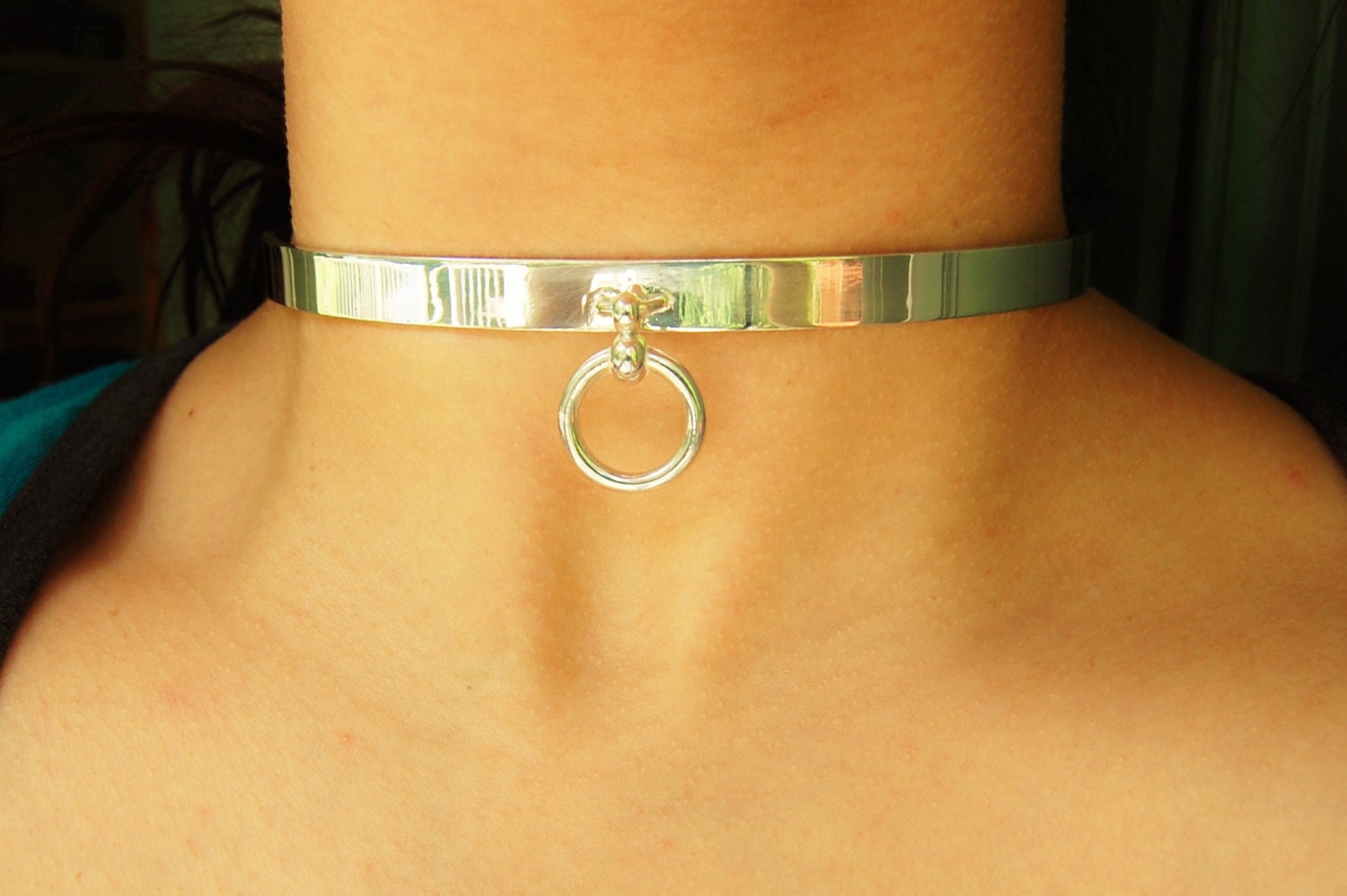 HEAVY LARGE Solid 925 Sterling Silver Neck Cuff w/ Sterling