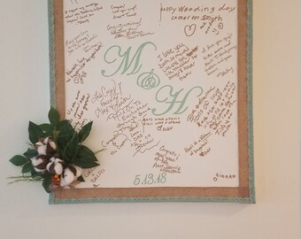 Guest book canvas | Etsy