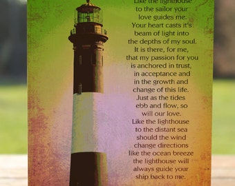 Lighthouse poem | Etsy