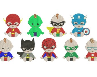 Superhero embroidery | Etsy