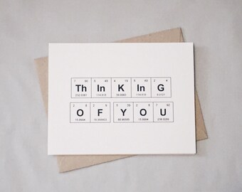 Thank You Chemistry Card Set Periodic Table of the Elements