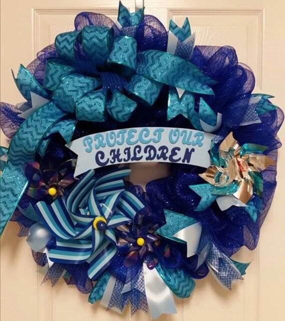 Awareness Wreath Deco Mesh Wreath Mesh Wreath Causes