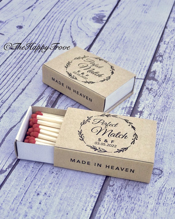 Matchbox favour labels the perfect match match made in