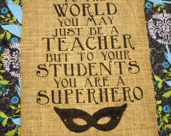 Superhero teacher | Etsy