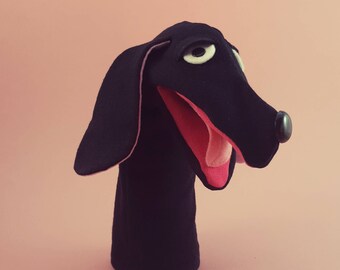 Dog hand puppet | Etsy