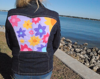 Hand painted denim | Etsy