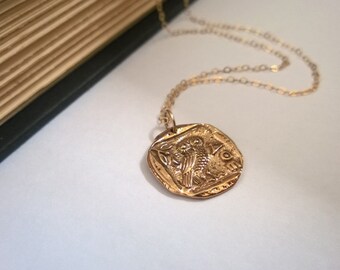 Athena owl pendant | Etsy