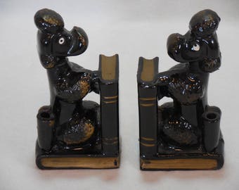 Poodle bookends | Etsy