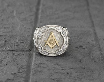 Antique masonic ring | Etsy