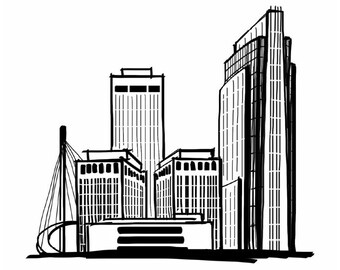 Omaha skyline | Etsy