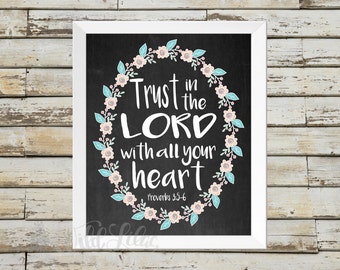 Proverbs 3:5 Plaque Trust In The Lord With All Your Heart