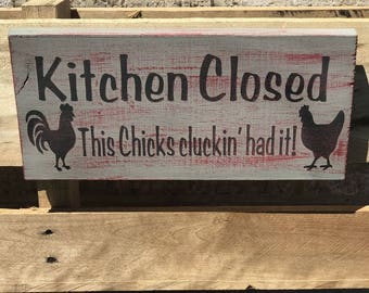 Kitchen closed sign | Etsy