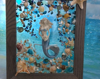 Mermaid glass art | Etsy