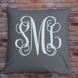 Monogram pillow case | Etsy