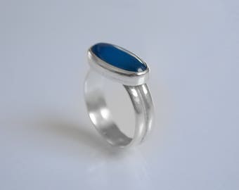 Blue stone ring | Etsy