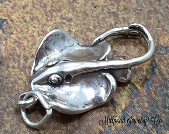 Manta Ray Charm 038-Fits Pandora Charm Bracelets Manta Ray