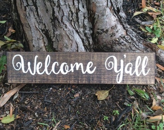 Welcome yall sign | Etsy