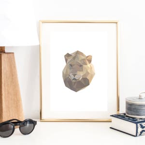 Abstract lion art | Etsy