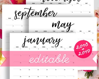 Monthly calendar | Etsy