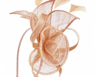 Beige fascinator | Etsy