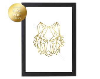Geometric wolf | Etsy