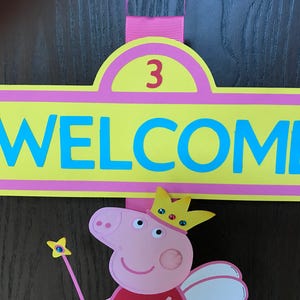 Peppa pig door sign | Etsy