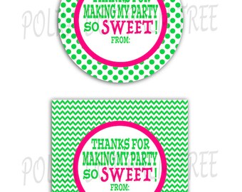 INSTANT DOWNLOAD DIY Printable Polka Dot Just Poppin By To Say