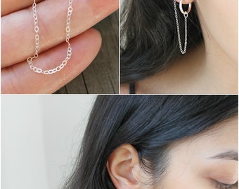 Connected earrings | Etsy