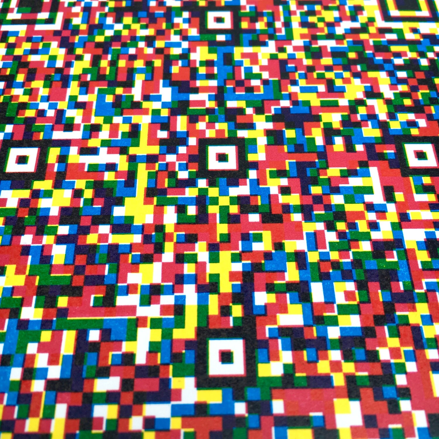 3-color QR Code Broadside Letterpress Print