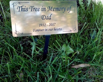 Memorial tree plaque | Etsy