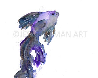 Painting of fish | Etsy