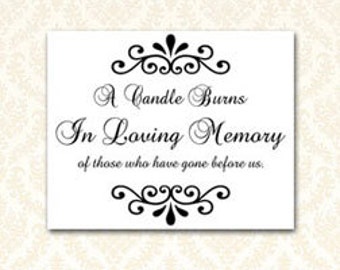 In memoriam sign | Etsy