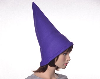 Purple Short Elf Hat Stocking Cap Adult Women Mens Beanie