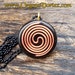 Golden Fire Sri Yantra Mandala Orgone Tesla Pendant EMF