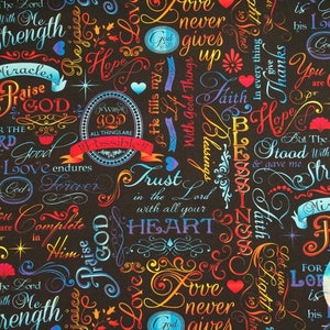 Religious fabric | Etsy