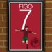 Luis Figo Art Poster Portugal Portugal Soccer Poster Figo
