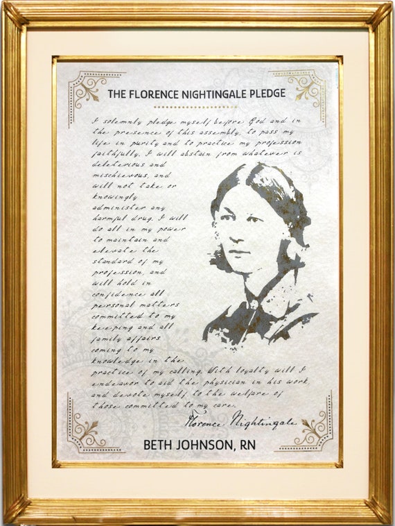 Personalized Florence Nightingale Pledge Nurse Oath RN