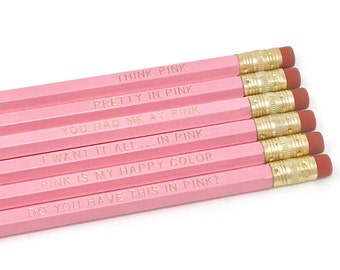 Pink pencils | Etsy