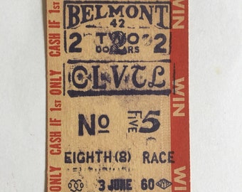 Horse racing ticket | Etsy