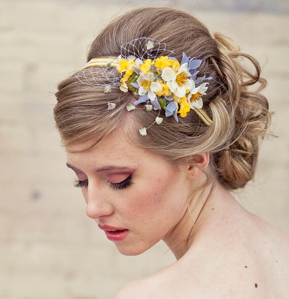 Spring flowers headband headbands for women and weddings